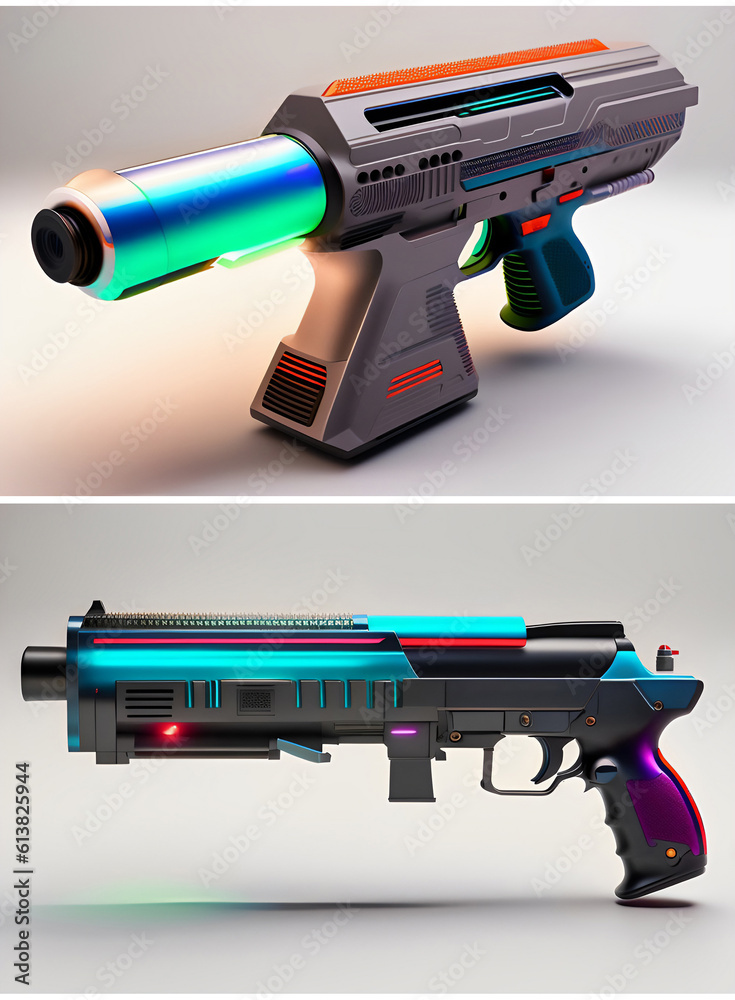 Laser Blaster cyberpunk 80s style - generative ai, üretken, yapay zeka ...