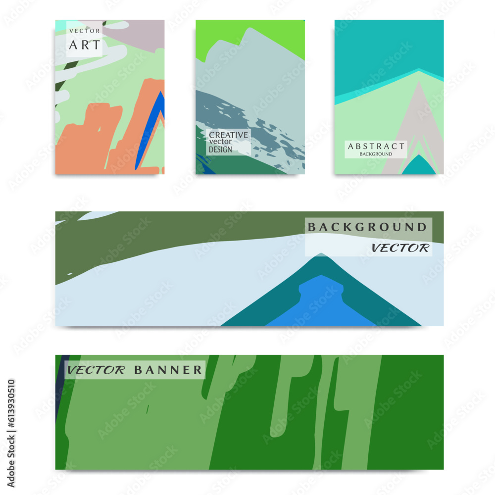 Abstract universal grunge art texture, web header template. Collage ...