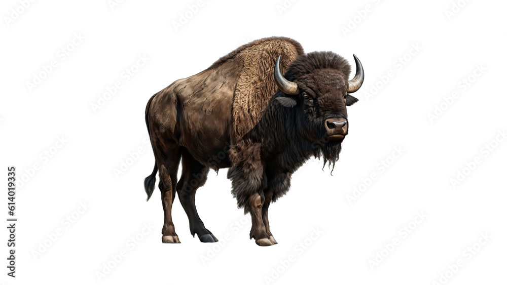 Bison PNG, Isolated Horned Buffalo Sticker with Transparent Background ...