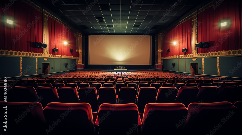 Generative AI movie theatre movie theater movie-hall cinema-palace ...