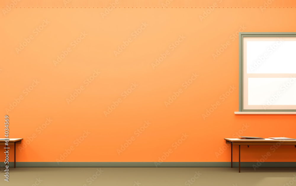 Illustration Stock Generative AI Empty classroom. School Education ...