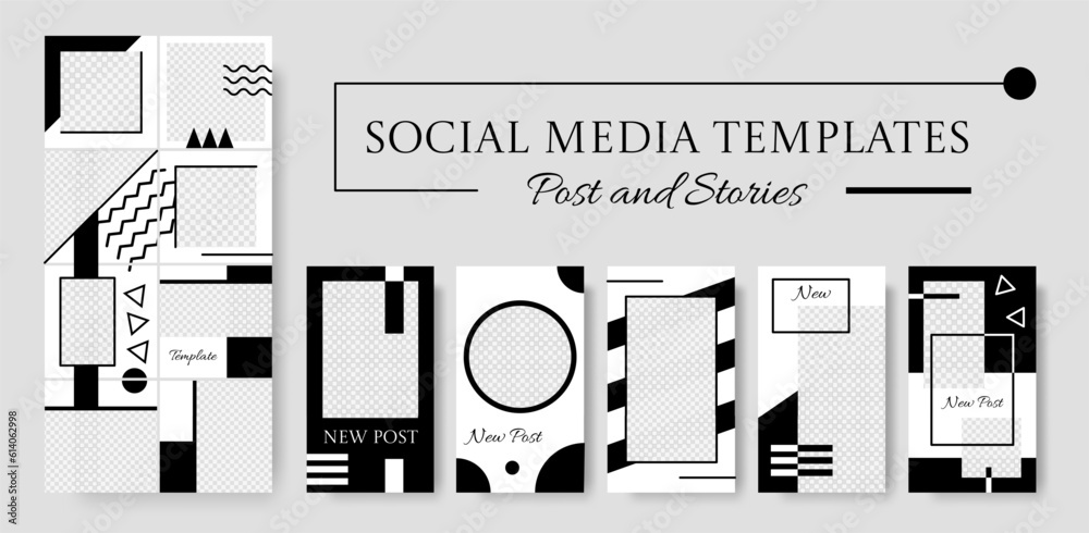 Instagram frames. Internet post. Social media story templates ...