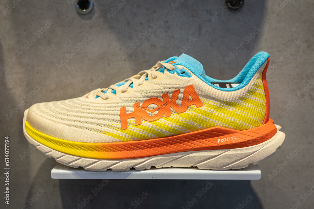 Thailand - June 2023: "Hoka" the famous running equipment brand is ...
