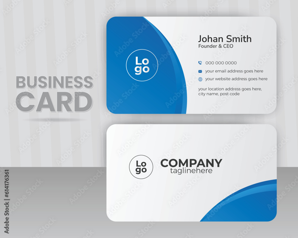 Simple and Minimalist business card design layout | Abstract visiting ...