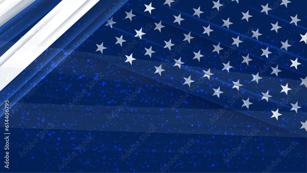 Vector usa waving flag design blue background Stock Vector | Adobe Stock