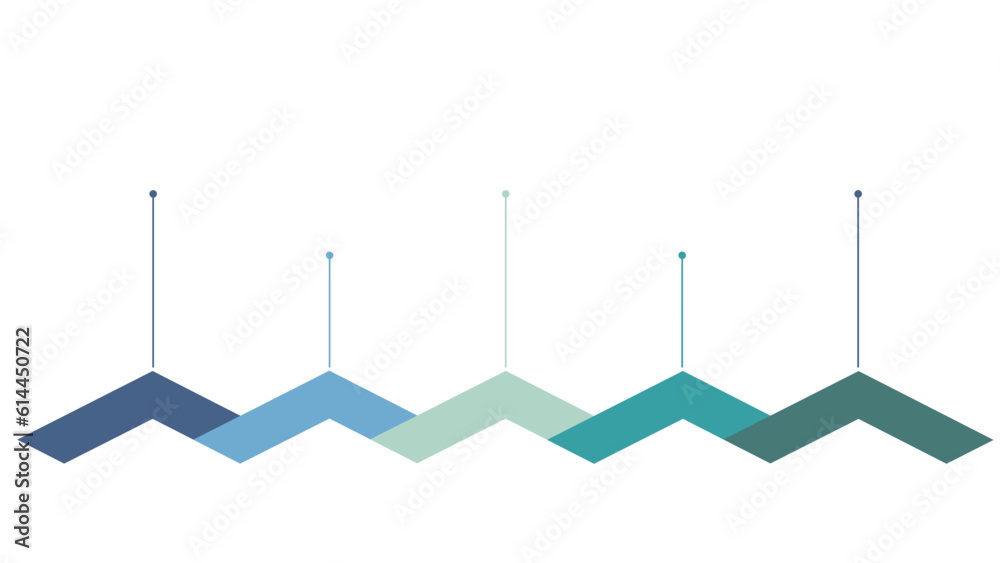 Blank company milestone timeline infographic template as vector with 5 ...