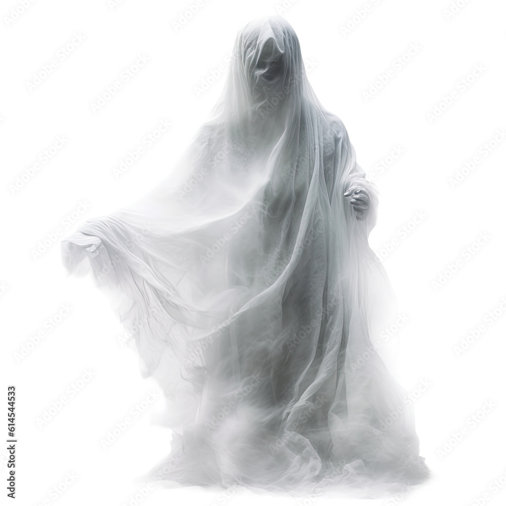ghostly apparition isolated on a transparent background, generative ai ...