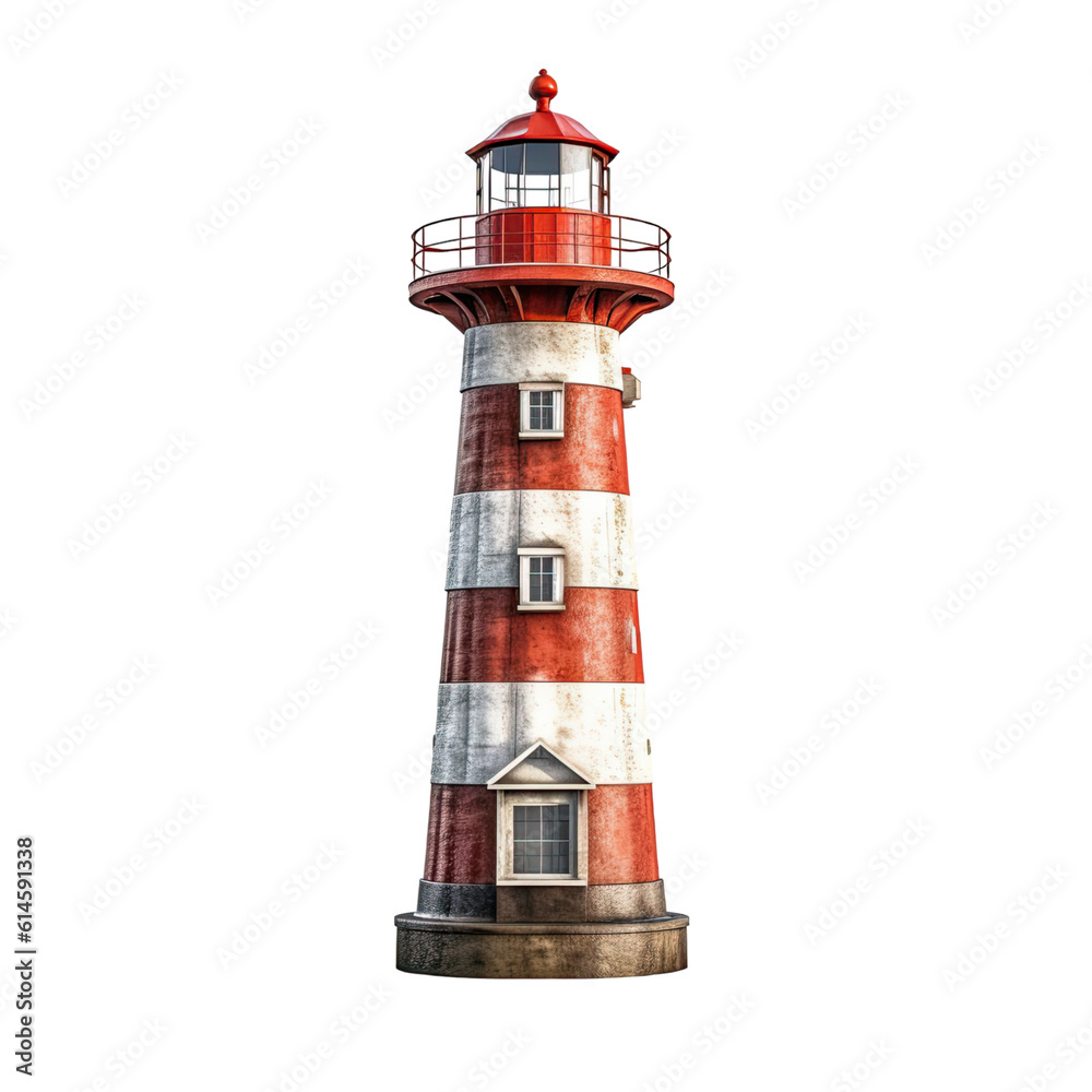 lighthouse isolated on a transparent background, generative ai Stock ...