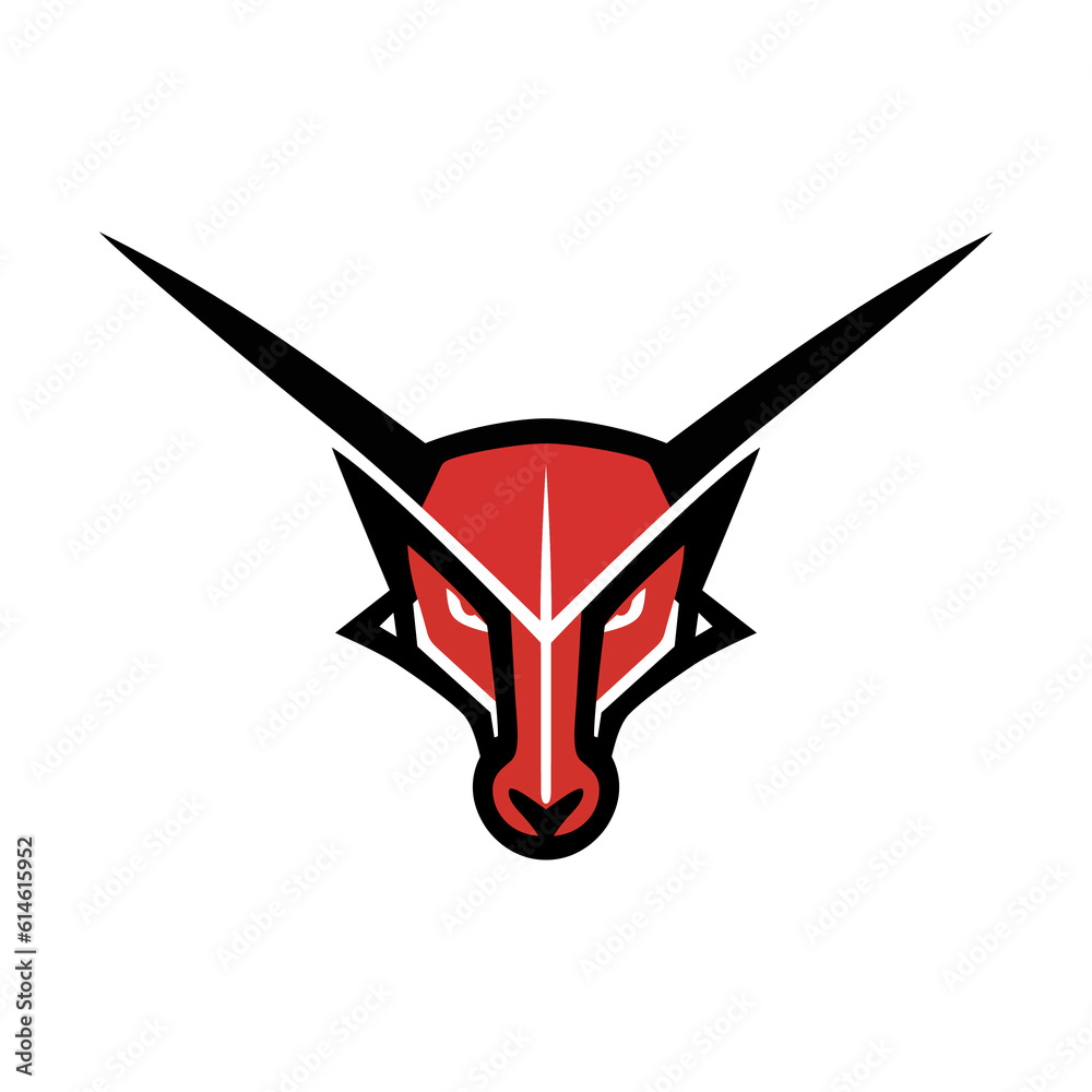 dragon head vector logo style line art flat design simple vector ...
