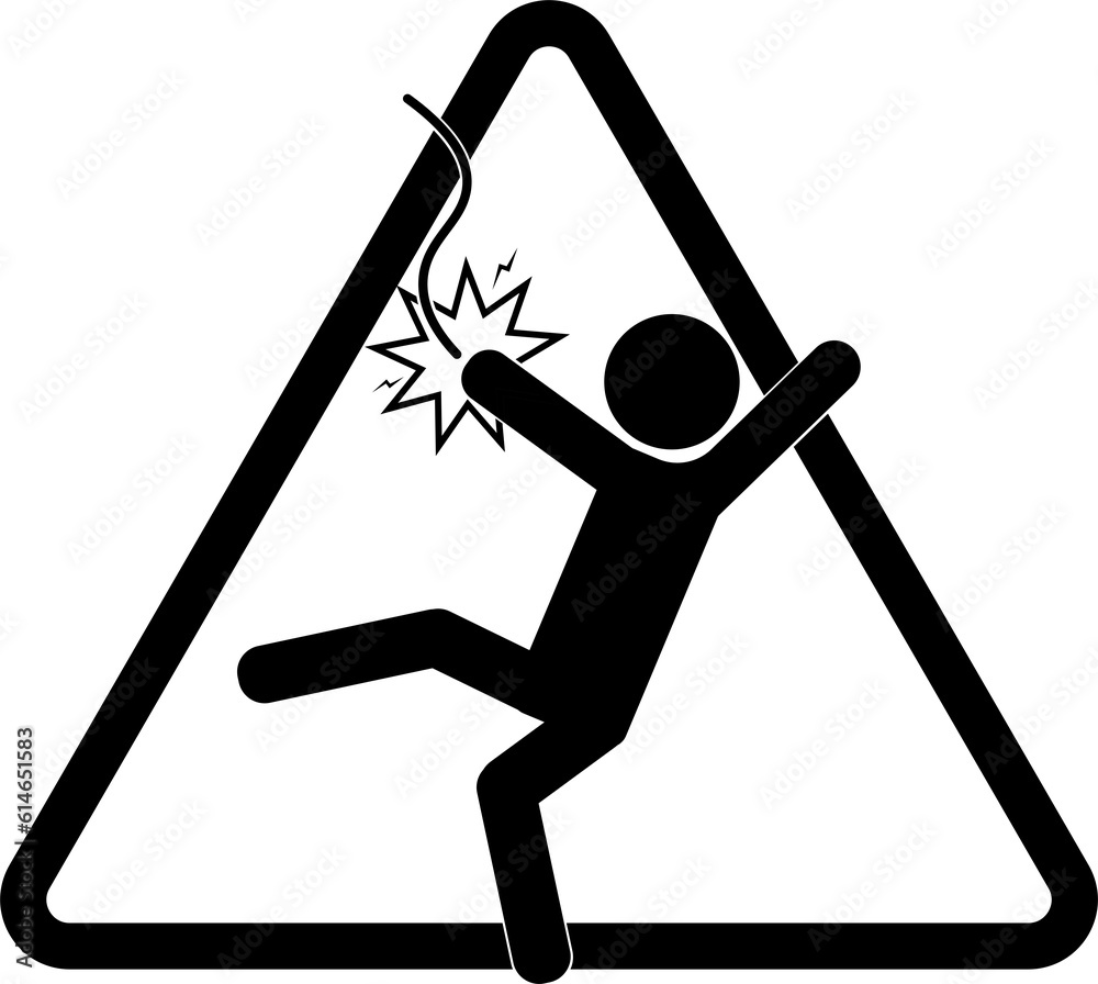 Ilustración de Stock Isolated vector isolated of danger precaution sign ...