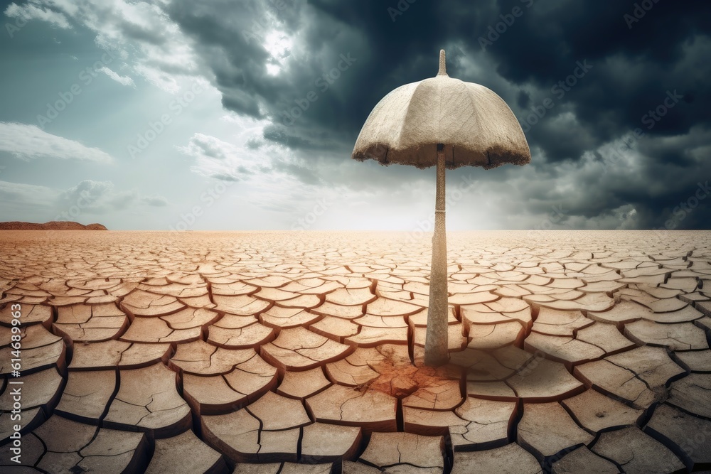 Surreal Climate change concept created with generative AI technology ...