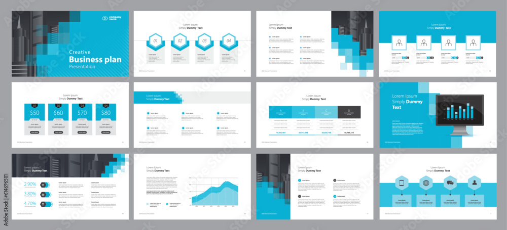 business presentation template design backgrounds and page layout ...