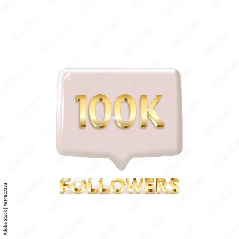 Ilustración de Stock 100k followers celebration banner with text ... Ilustración de Stock 100k followers celebration banner with text ...