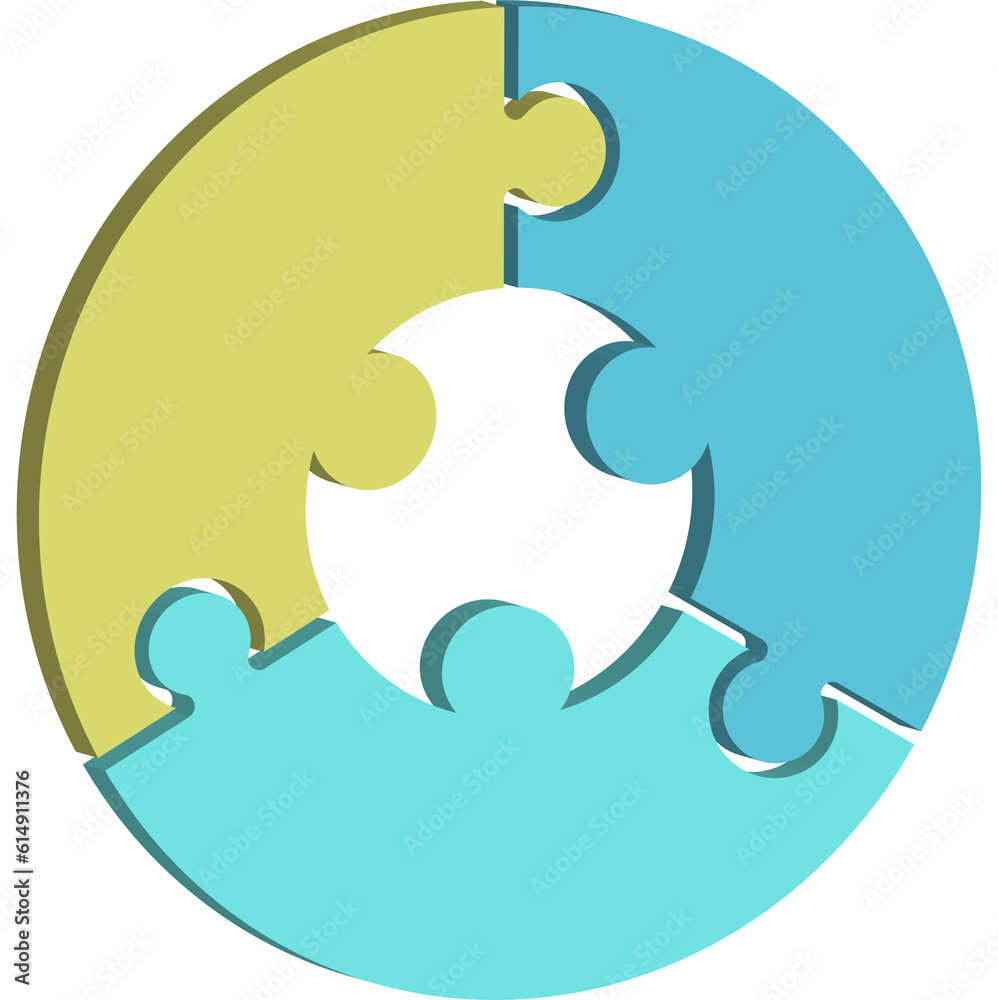 Infographic 3D Pie Flow Chart Jigsaw Puzzle Cycle Diagram with 3 ... Infographic 3D Pie Flow Chart Jigsaw Puzzle Cycle Diagram with 3 ...