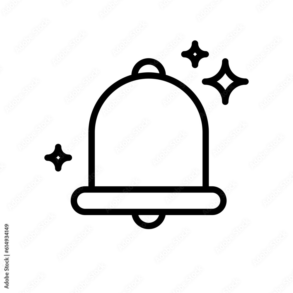 Notification e-commerce icon with black outline style. template ...