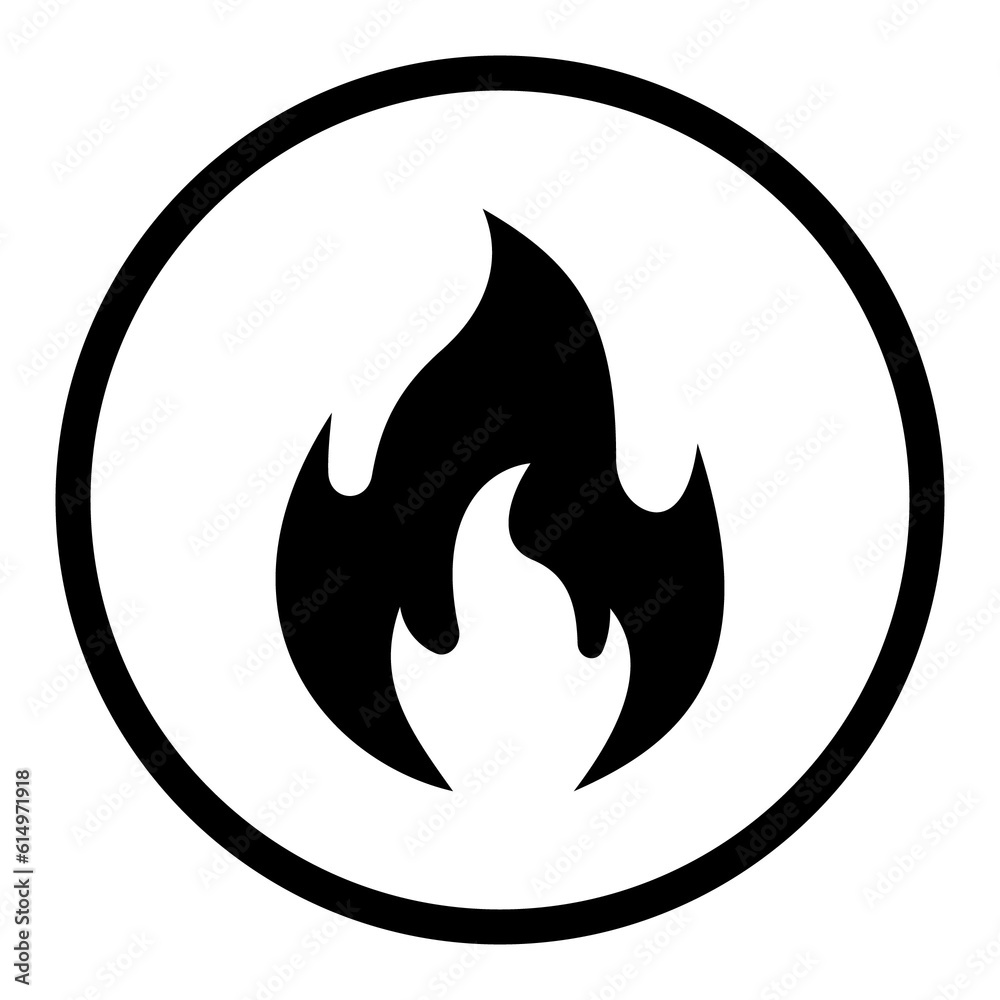 fire icon PNG image Stock Illustration | Adobe Stock