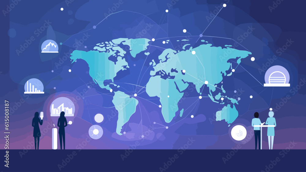 Global communication network concept. Environmental technology ...