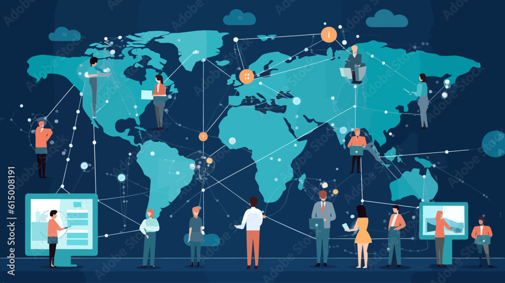 Global communication network concept. Environmental technology ...