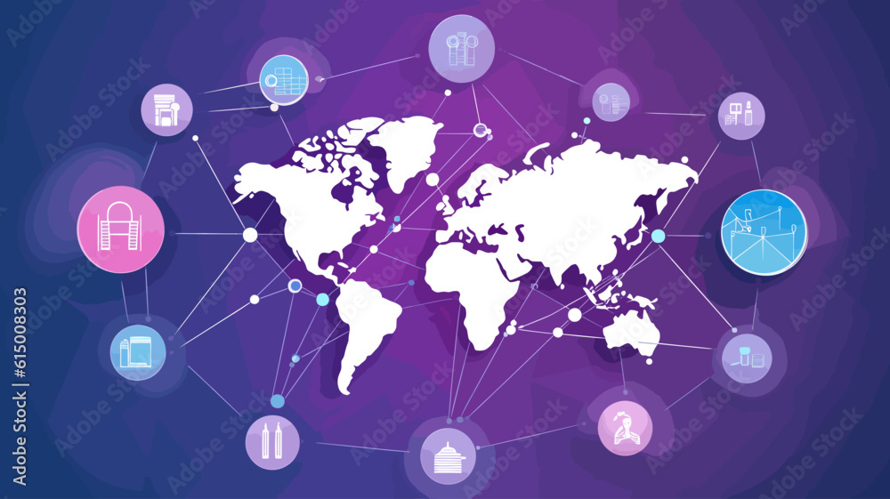 Global communication network concept. Environmental technology ...