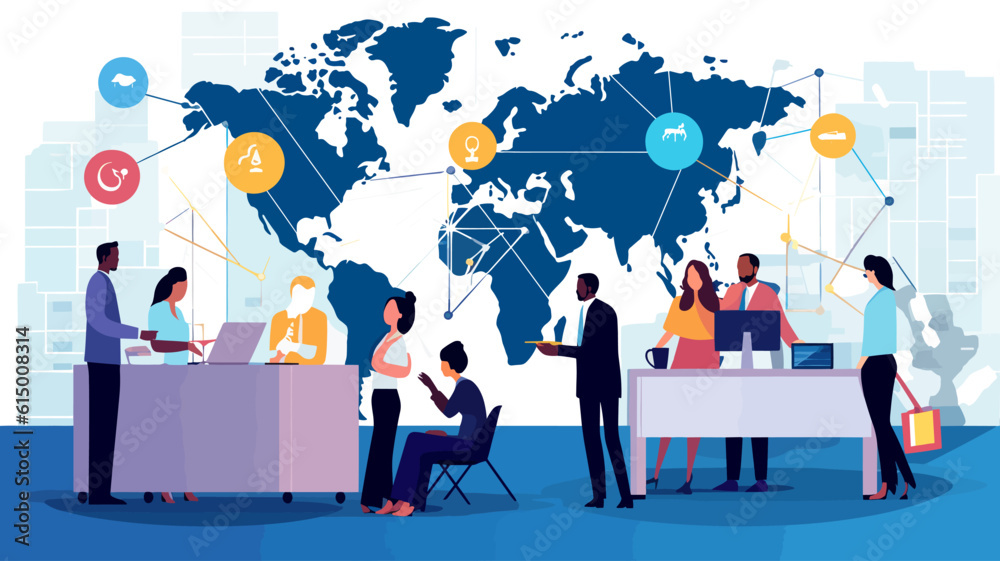 Global communication network concept. Environmental technology ...