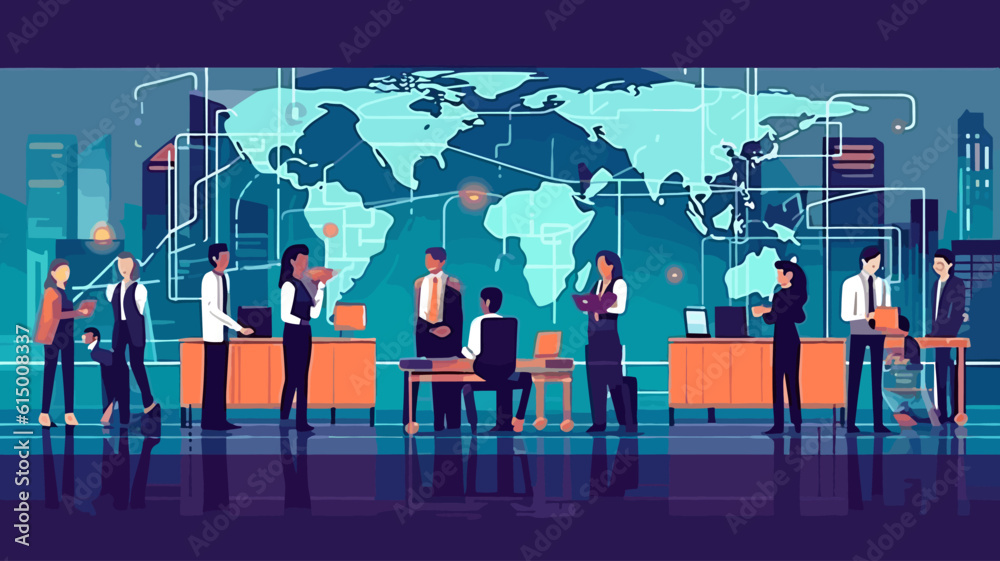 Global communication network concept. Environmental technology ...