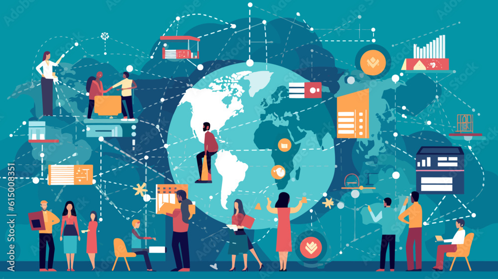 Global communication network concept. Environmental technology ...