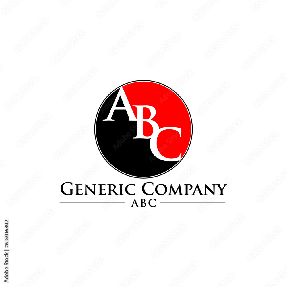 ABC letter generic logo design vector. English school badge vector logo ...