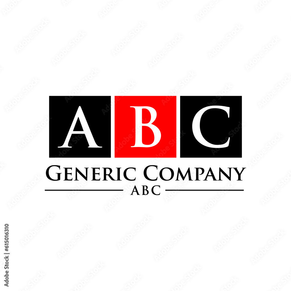 ABC letter generic logo design vector. English school badge vector logo ...
