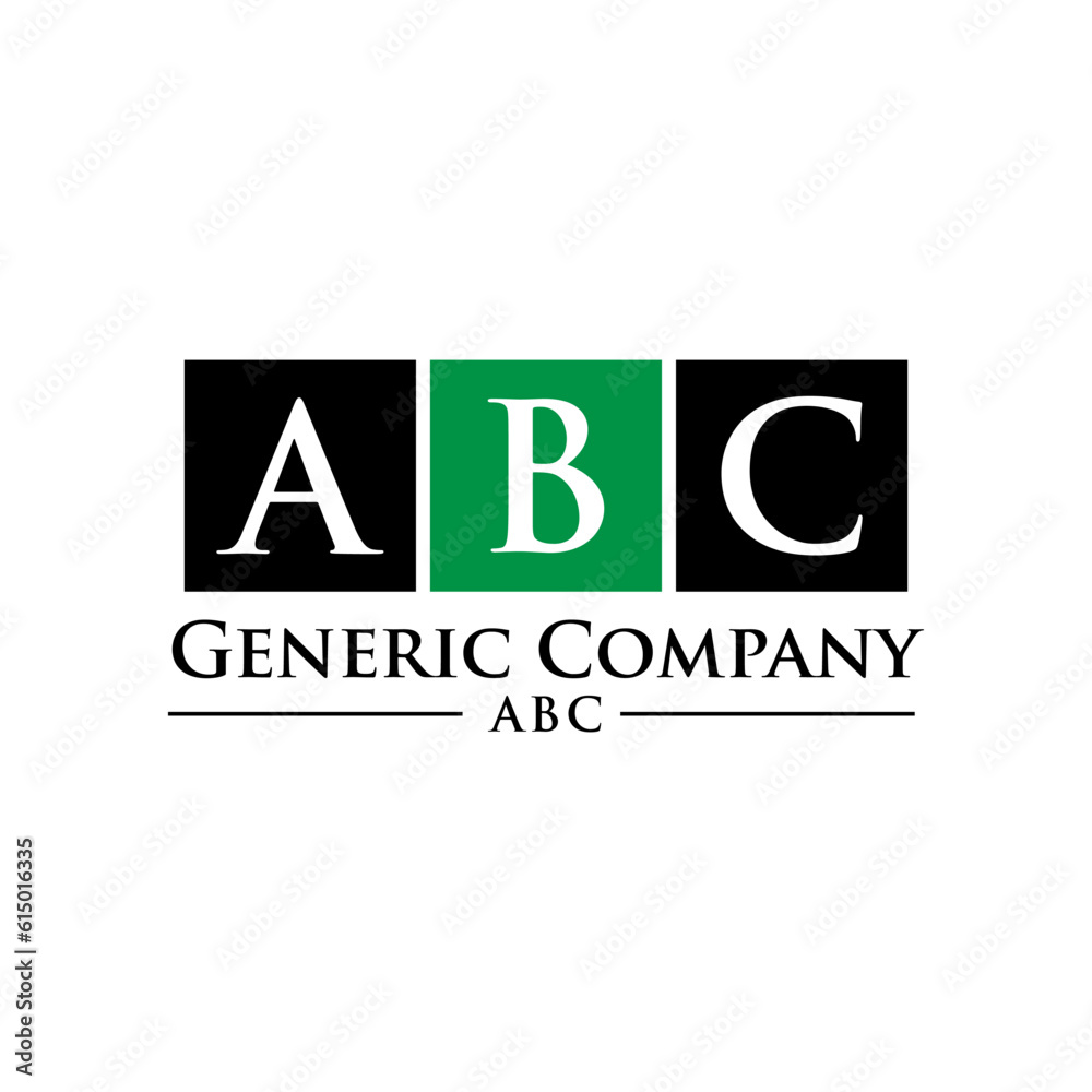 ABC letter generic logo design vector. English school badge vector logo ...