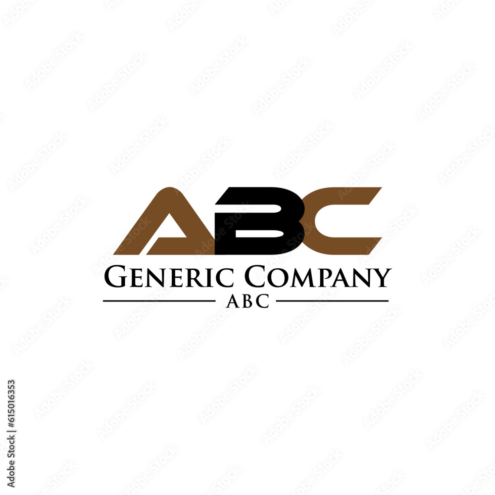 ABC letter generic logo design vector. English school badge vector logo ...