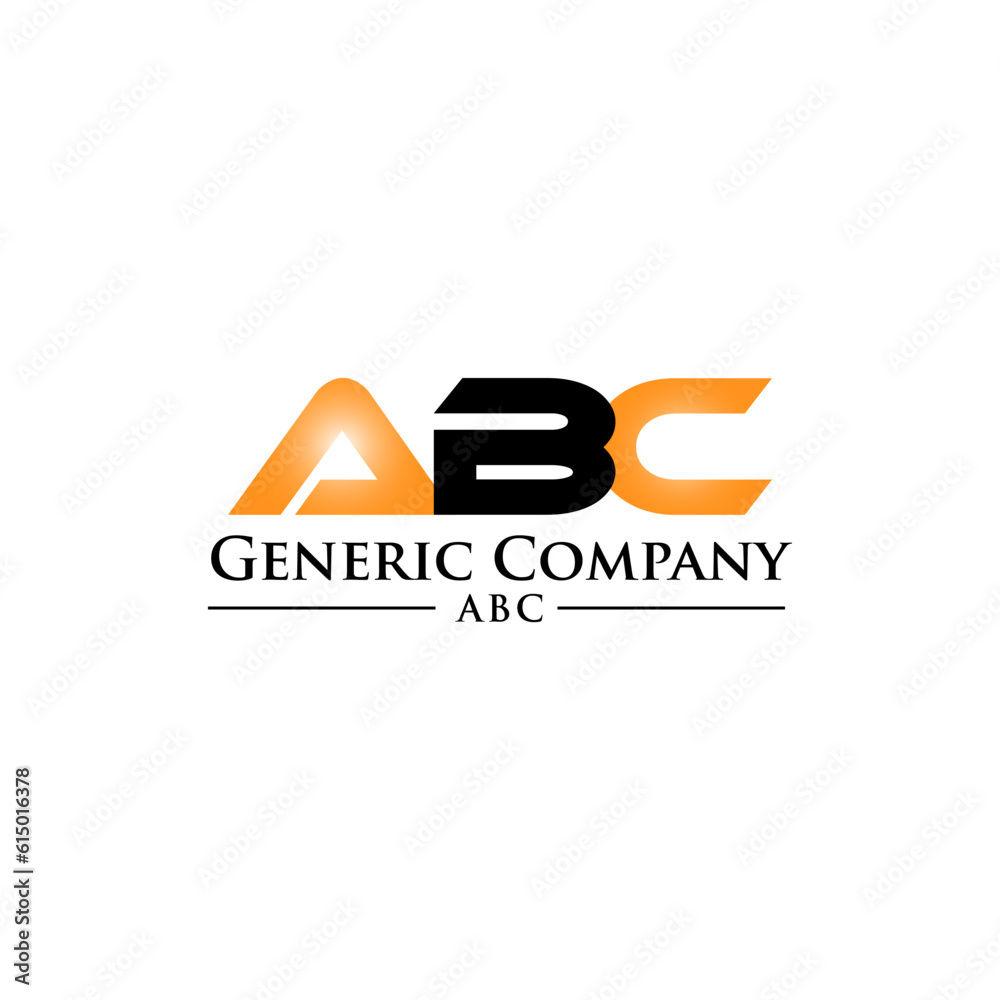 ABC letter generic logo design vector. English school badge vector logo ...