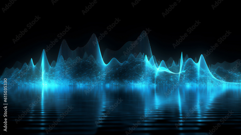 Audio soundwave scope signal as an abstract background depicting a ...