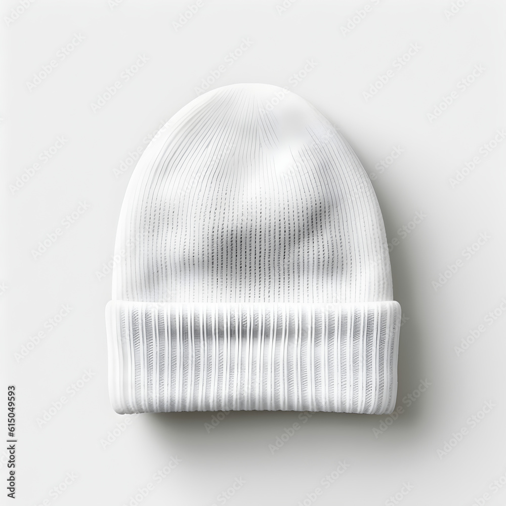isolated white beanie hat with plain background. great for mockup ...