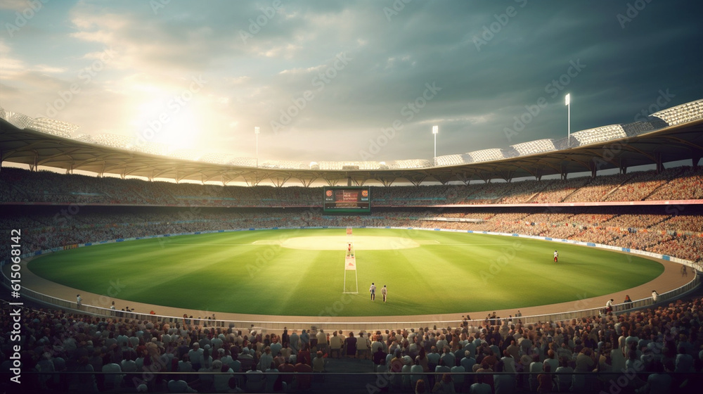 Sports stadium background template - ai generative Stock Illustration ...
