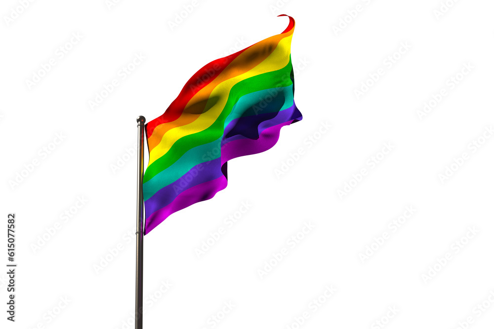 Digital png illustration of rainbow flag lgbtq rights on transparent ...