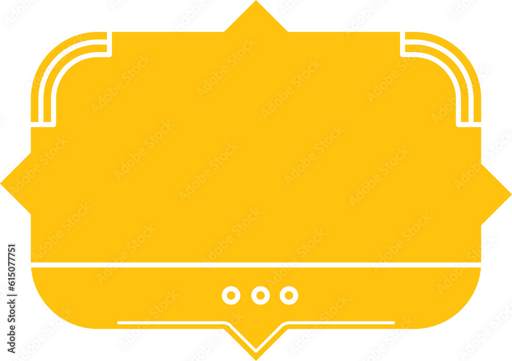 Digital png illustration of yellow name tag with copy space on ...