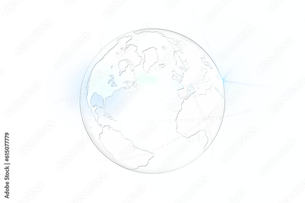 Digital png illustration of white globe on transparent background Stock ...