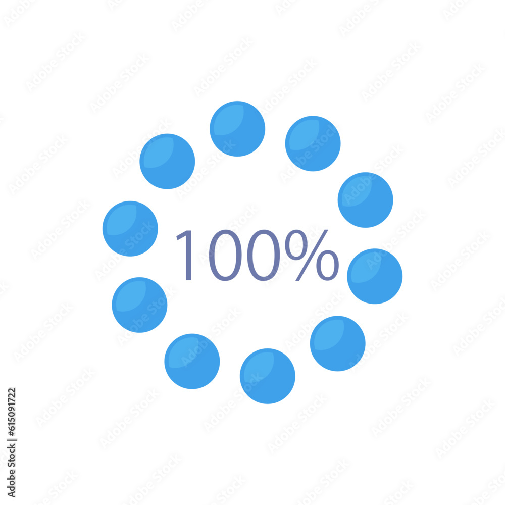 Percentage dot infographic chart design template. Download finish. One ...
