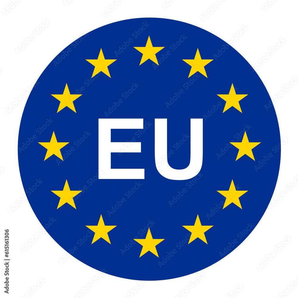 European union flag sign. EU symbol png transparent vector illustration ...