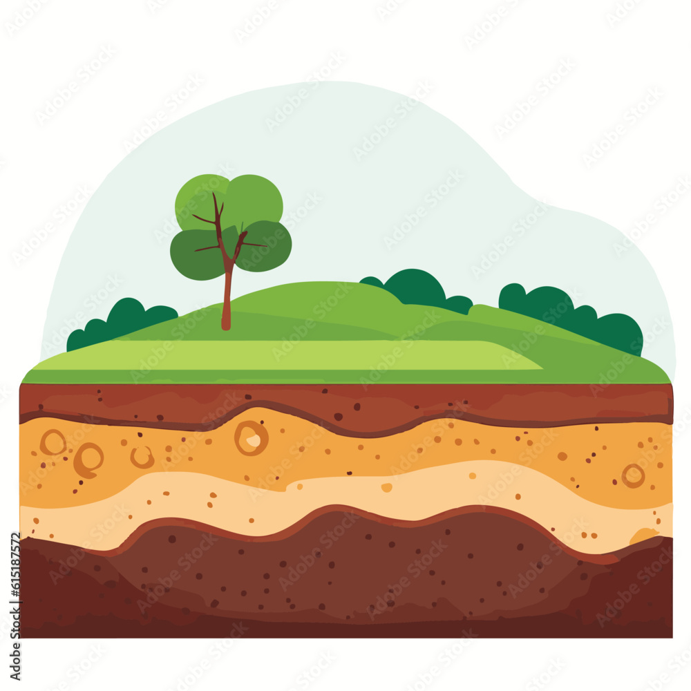 Seamless ground cross sections,layers under earth underground textures ...
