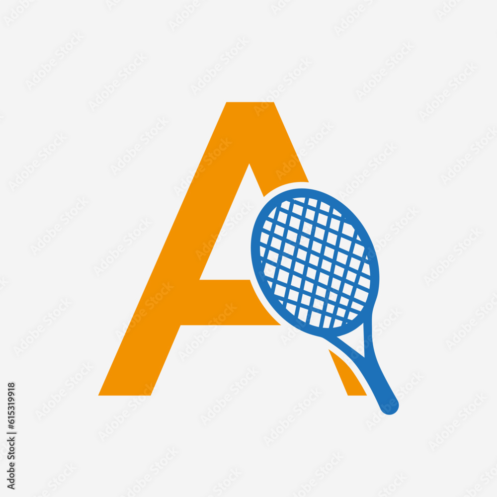 Letter A Padel Tennis Logo. Padel Racket Logo Design. Beach Table ...
