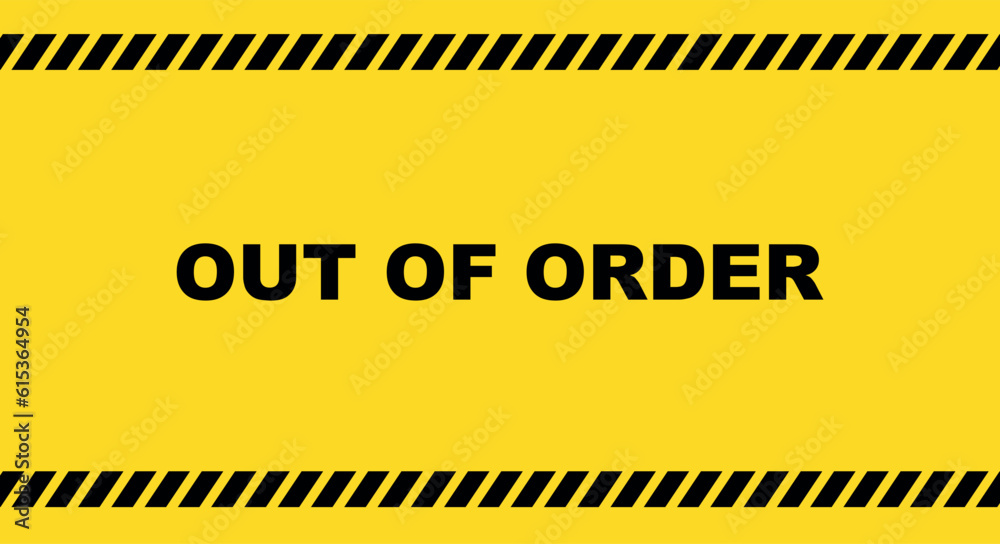 out of order sign Stock Vector | Adobe Stock