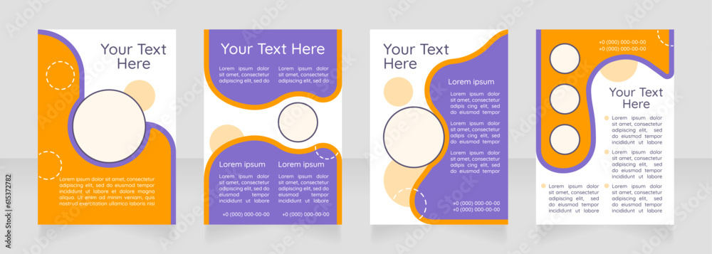 Attracting prospective students blank brochure layout design. Vertical ...