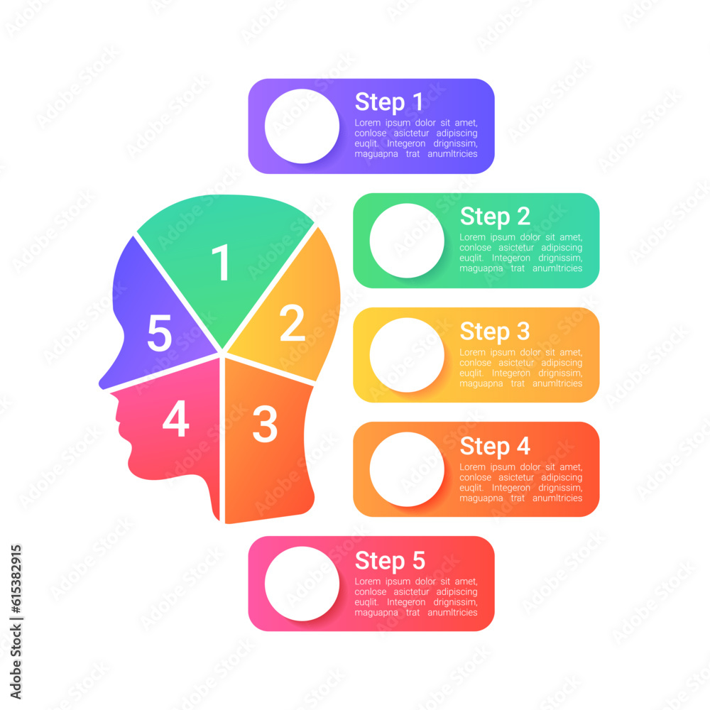 Physical and mental health infographic chart design template. Abstract ...
