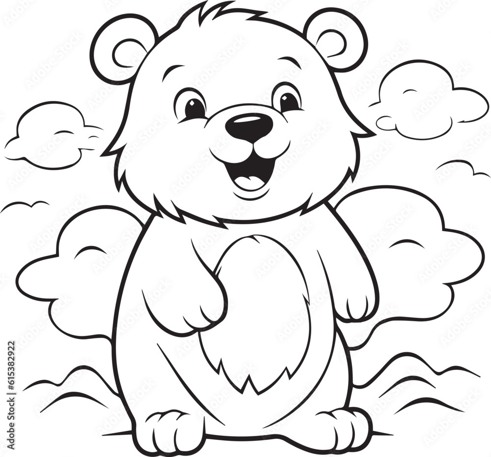 educational coloring pages for kids,cute bear coloring page animal ...