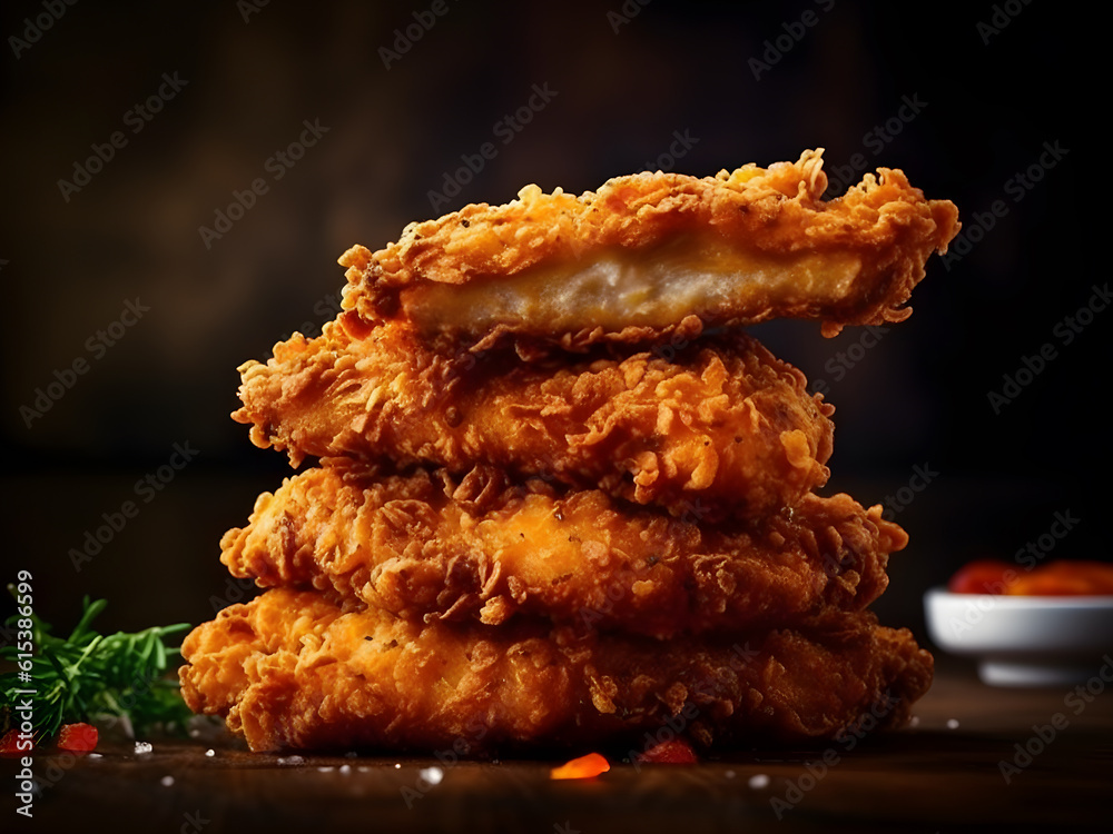 Crispy Fried Chicken, American Fast Food, Crispy and Irresistible ...