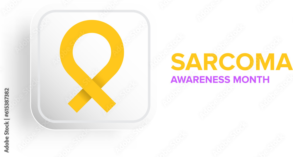 Vetor Sarcoma cancer awareness month concept horizontal banner design ...