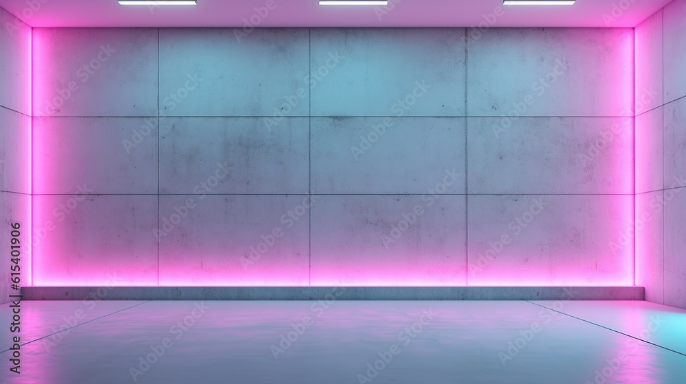 Radiant lines: a bespoke wall with the flamboyant hues of pink neon ...