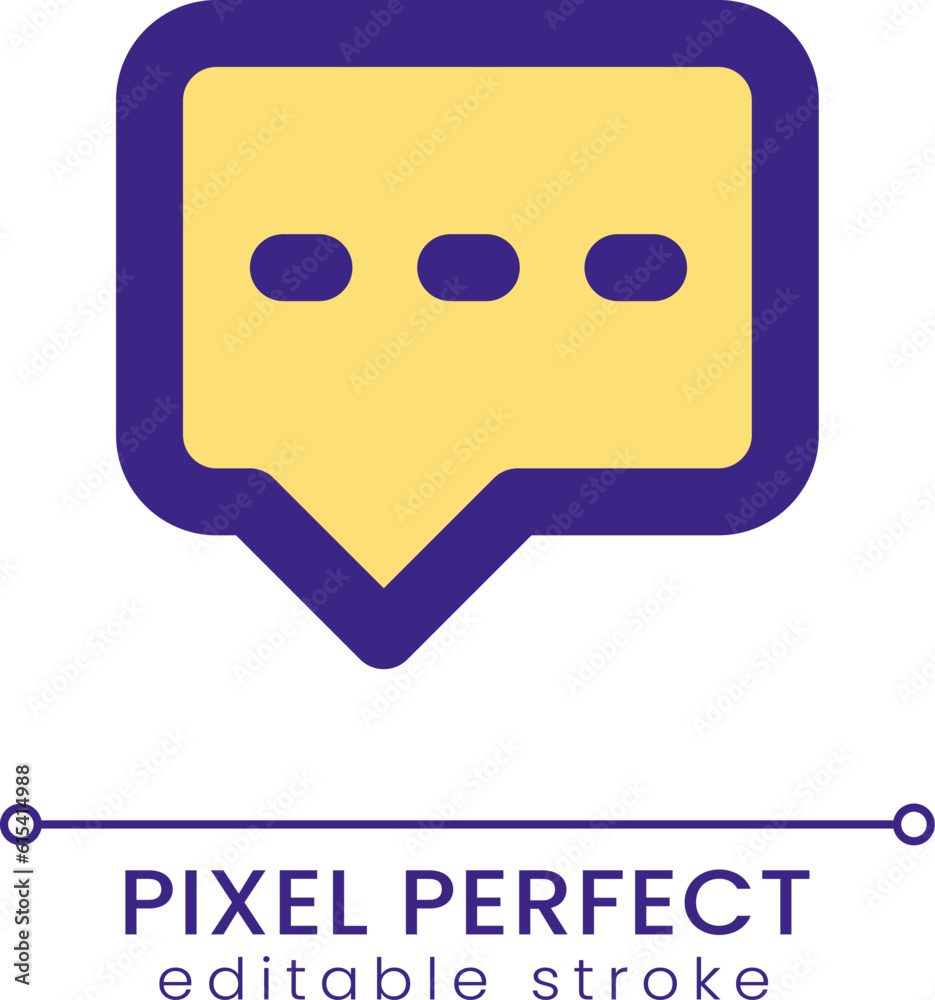 Vector de Stock Typing message pixel perfect RGB color ui icon. Chat ...