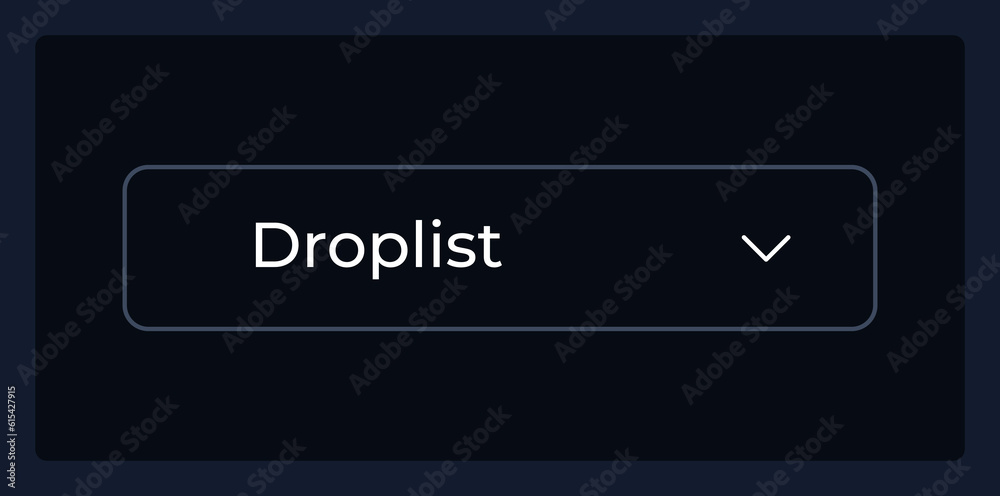 Vector de Stock Normal drop down list UI element template. Editable isolated vector dashboard ...